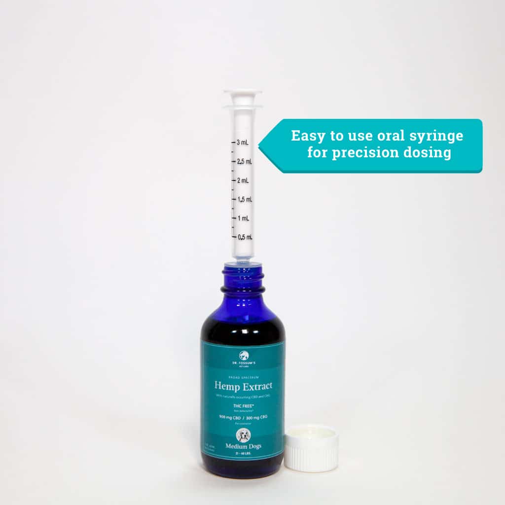 Broad Spectrum Hemp Extract for Medium Dogs (21 – 60 lbs) – Dr. Fossum ...